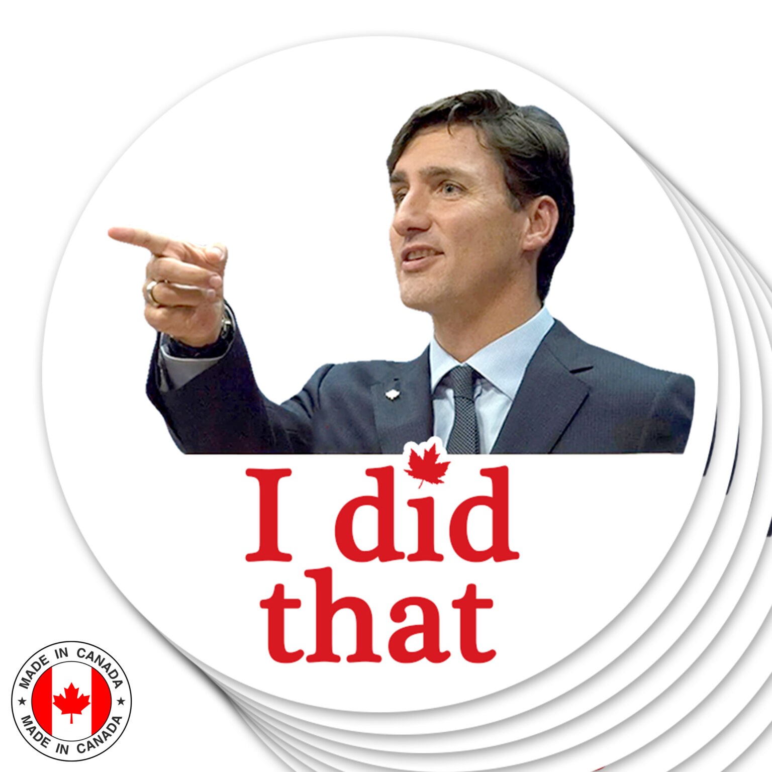 Trudeau I Did That Sticker (sheet Of 12) - TeeCap Apparel